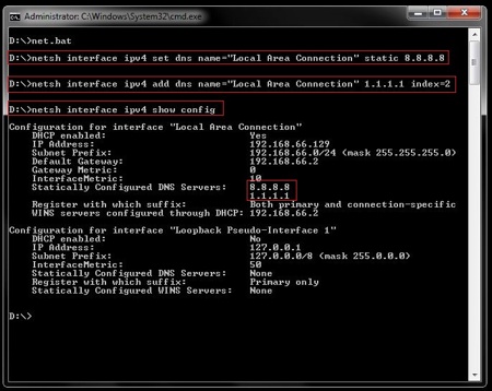 How to change DNS settings from command line | ADMFactory