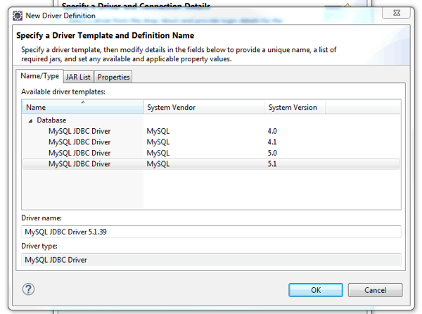 Configure database connection in Eclipse | ADMFactory