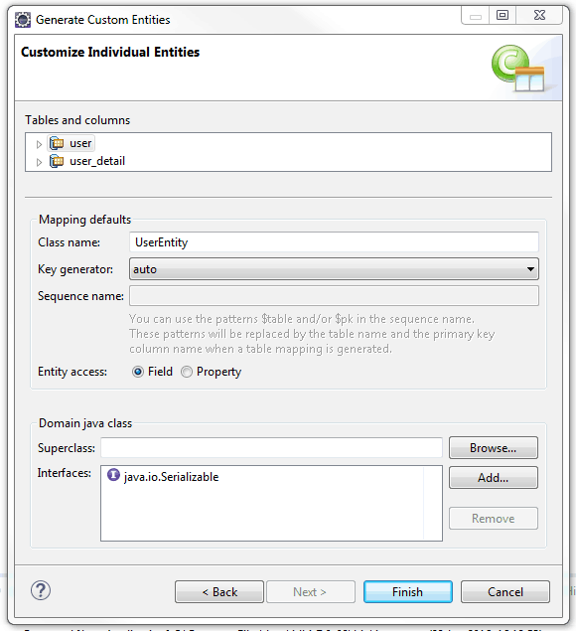 How To Generate Tables From Entities Using Eclipselink Admfactory
