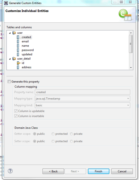 How To Generate Tables From Entities Using Eclipselink Admfactory