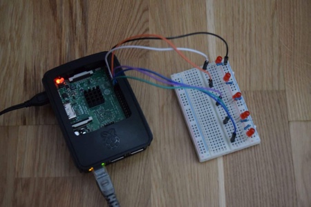 Flowing LED on RaspberryPi using Python | ADMFactory