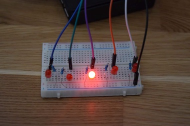 Flowing LED on RaspberryPi using Python | ADMFactory