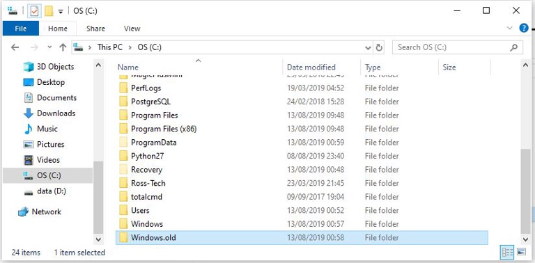 How to delete the Windows.old folder from Windows 10 | ADMFactory