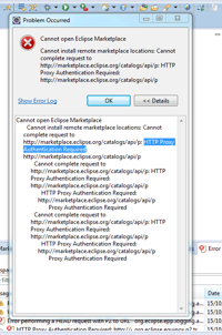 Eclipse proxy authentication required | ADMFactory