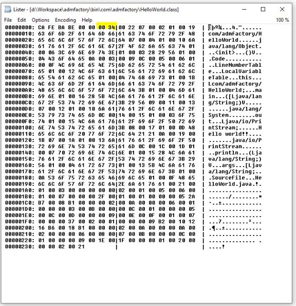 How To Check The Jdk Version Of A Class File Admfactory